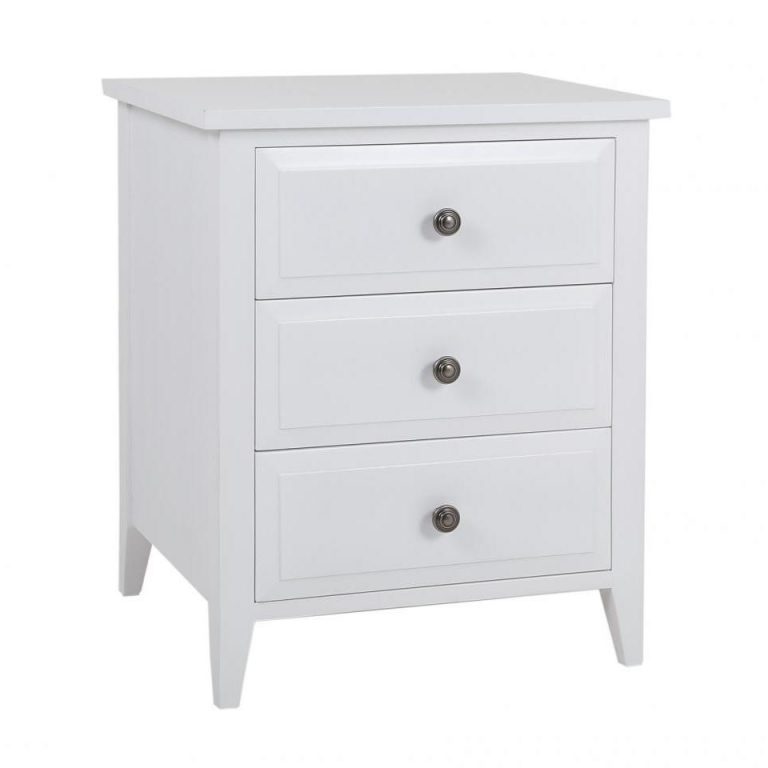 Hampton White Bedside Table 3 Drawer The Bedroom Shop Online Hampton White Bedside Table 3 Drawer The Bedroom Shop Online